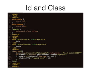 Web front end development introduction to html css and javascript | PPT