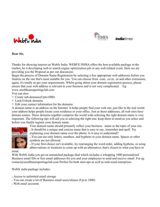 Webfx | DOC | Email | Internet