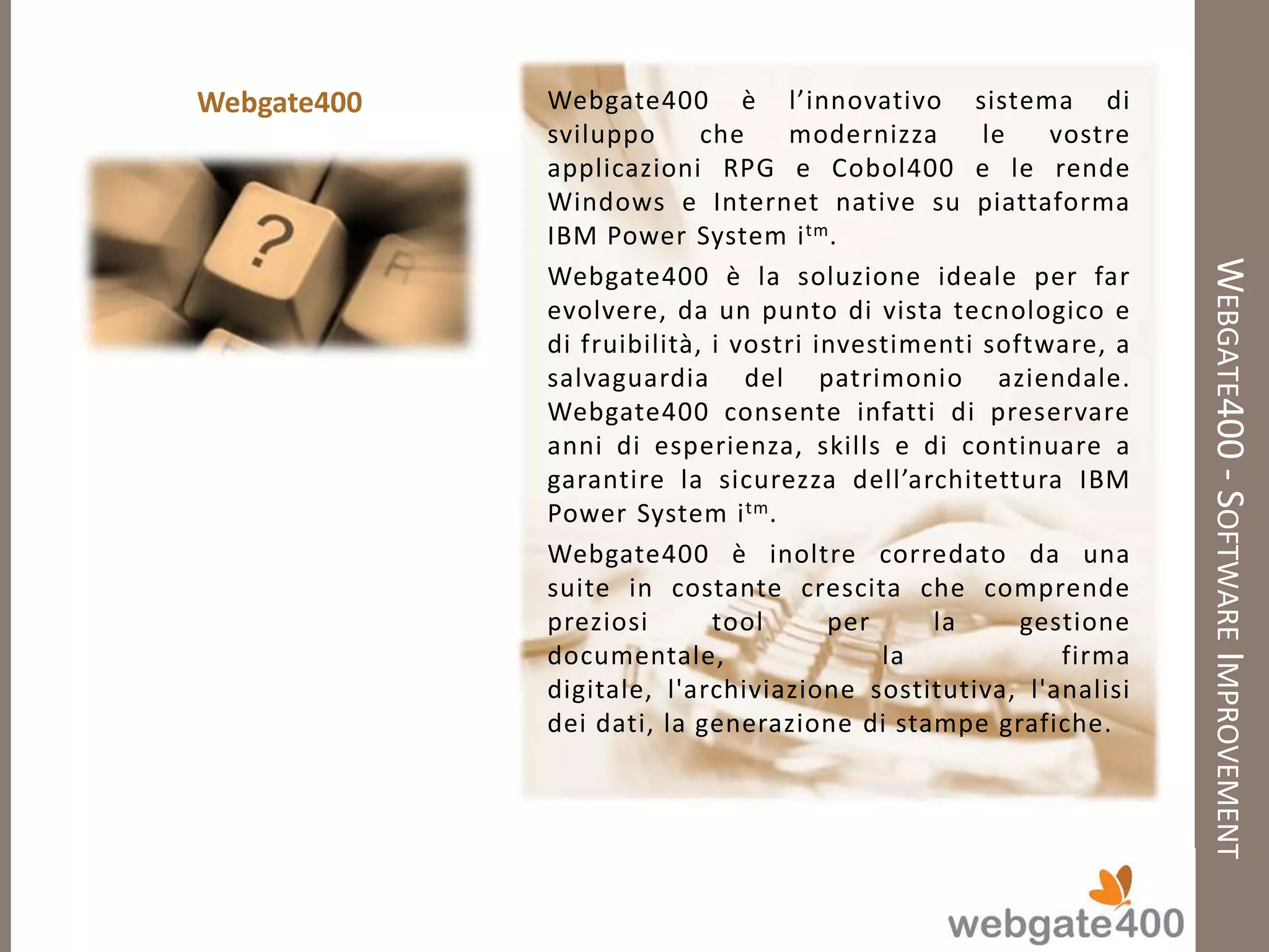 Webgate400 software improvement_af | PPTX