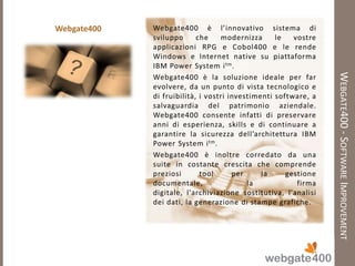 Webgate400 software improvement_af | PPT