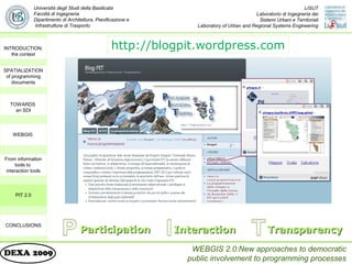 WebGIS 2.0: New approaches to democratic public involvement to ...