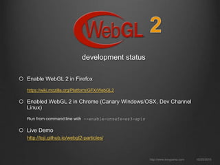 WebGL: The Next Generation | PPTX | 3-D Graphics | Computer Software and Applications