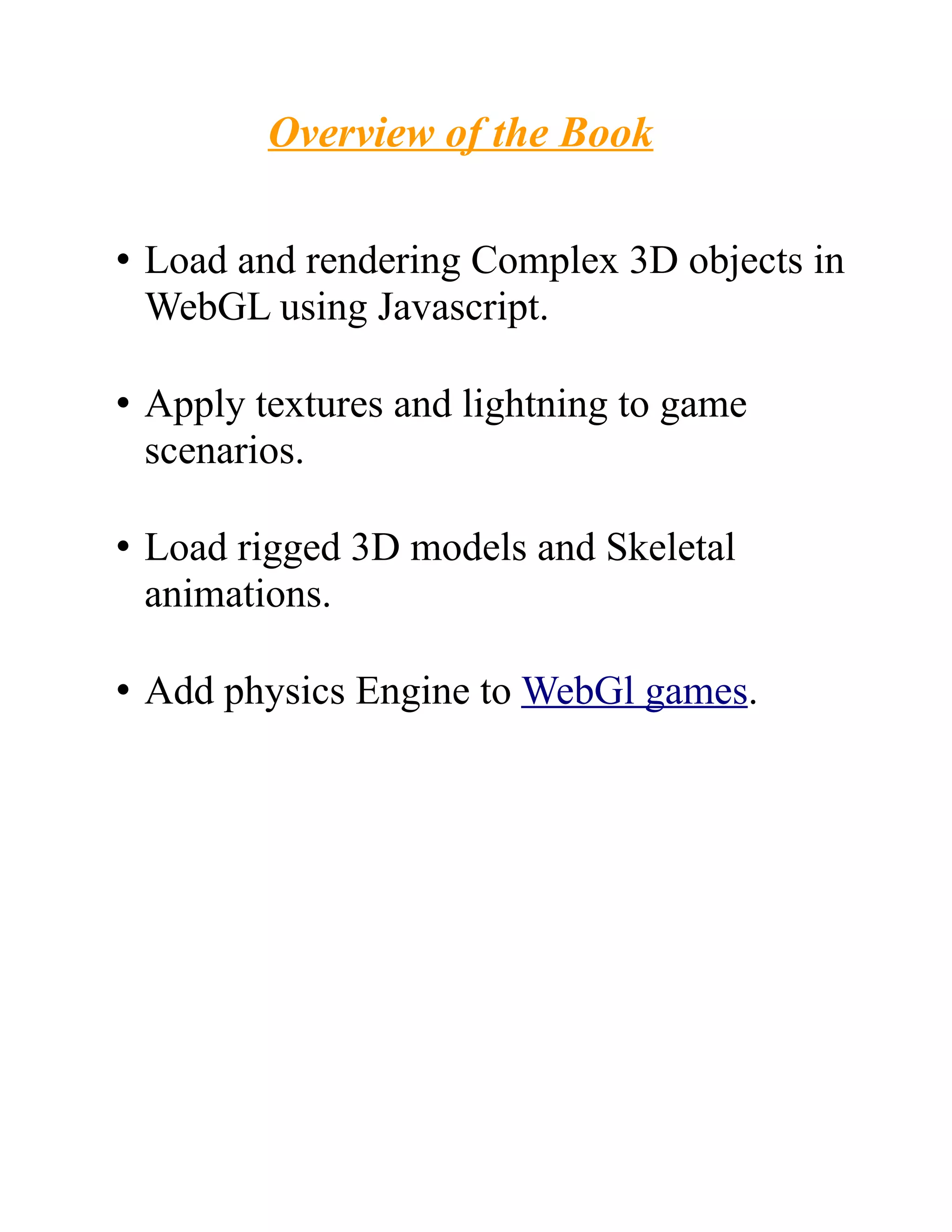 Webgl game development. | PDF
