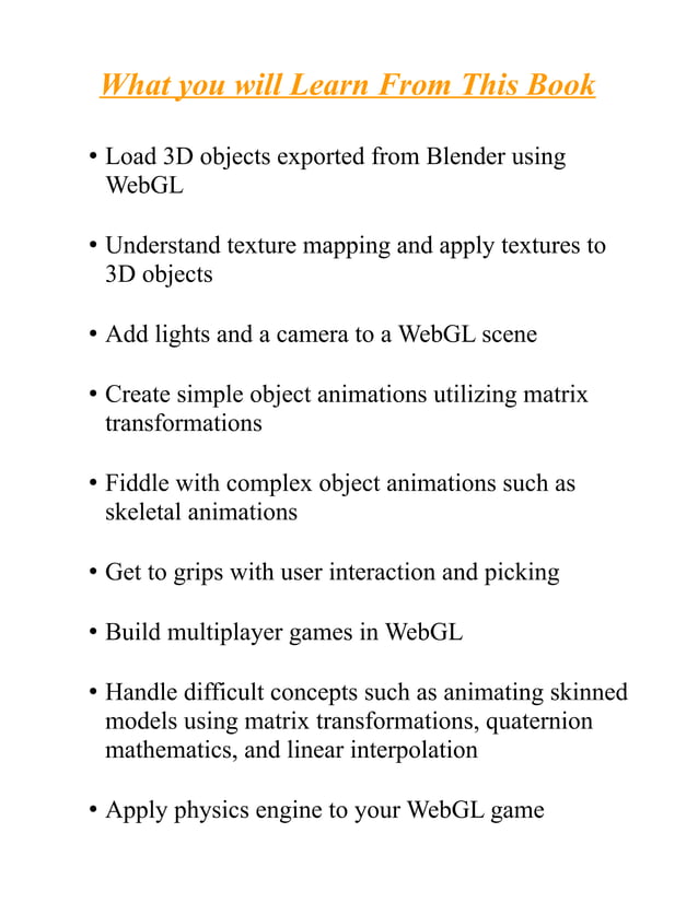 Webgl game development. | PDF