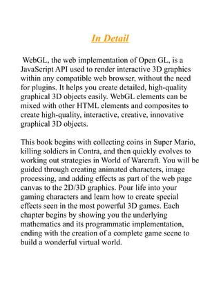 Webgl game development. | PDF