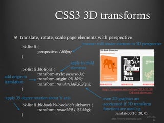 WebGL, HTML5 and How the Mobile Web Was Won | PPT