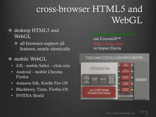 WebGL, HTML5 and How the Mobile Web Was Won | PPT