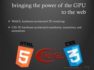 WebGL, HTML5 and How the Mobile Web Was Won | PPT