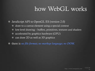 WebGL, HTML5 and How the Mobile Web Was Won | PPT