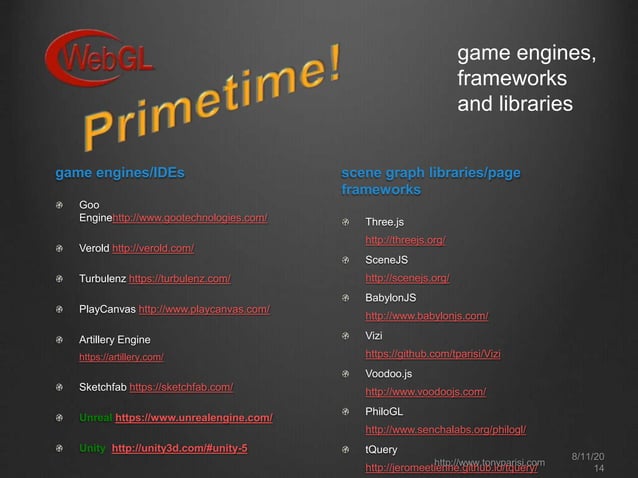 WebGL Primetime! | PPT