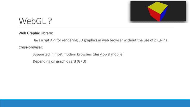 WebGL - 3D programming | PPT