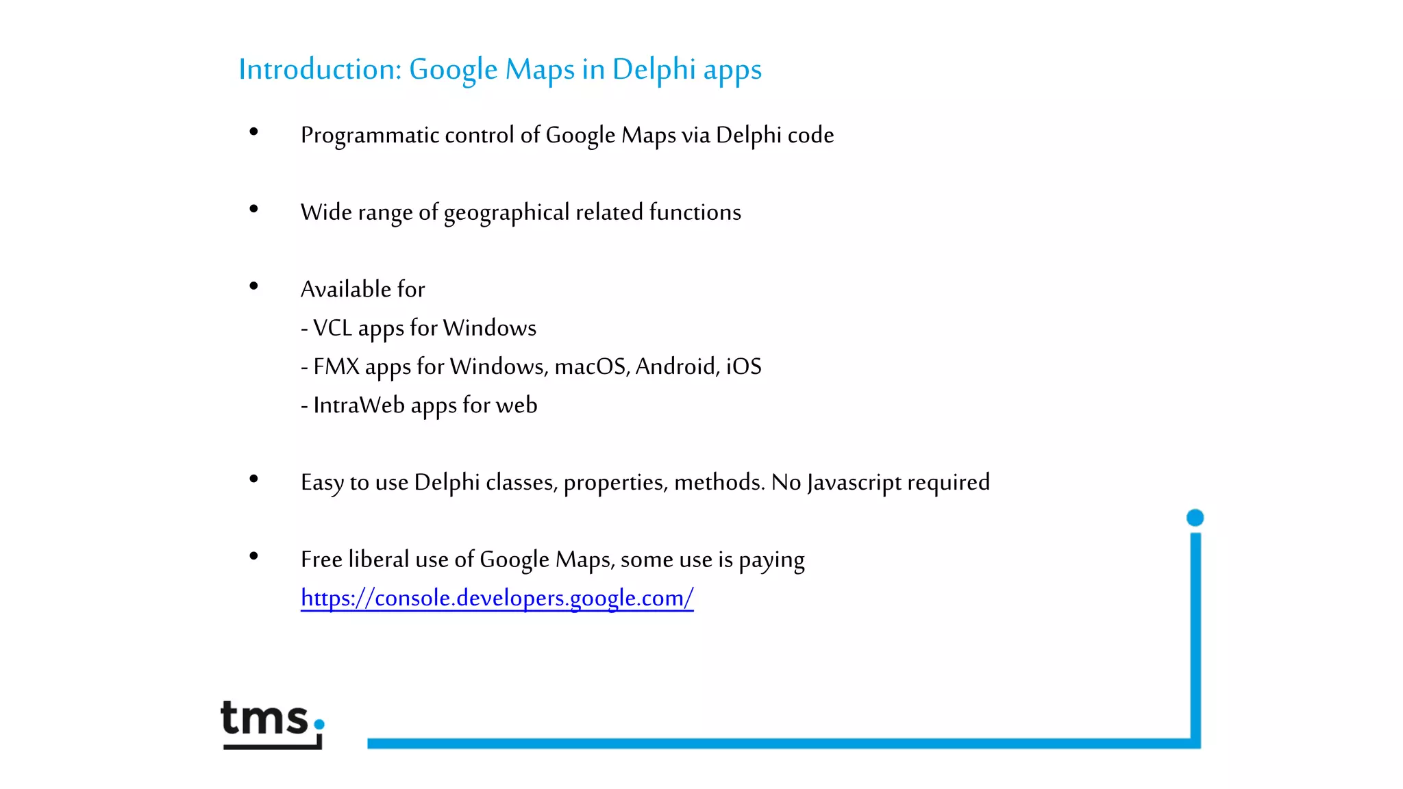 TMS Google Mapping Components | PPTX