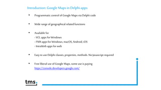 TMS Google Mapping Components | PPTX