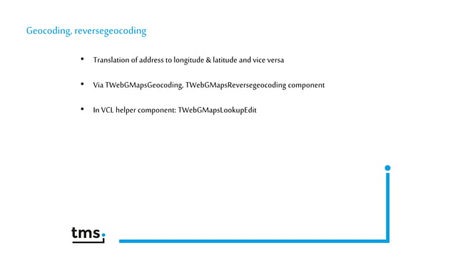 TMS Google Mapping Components | PPTX | Web Development | Internet