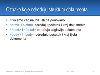 HTML oznake | PPT