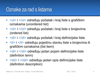 HTML oznake | PPT