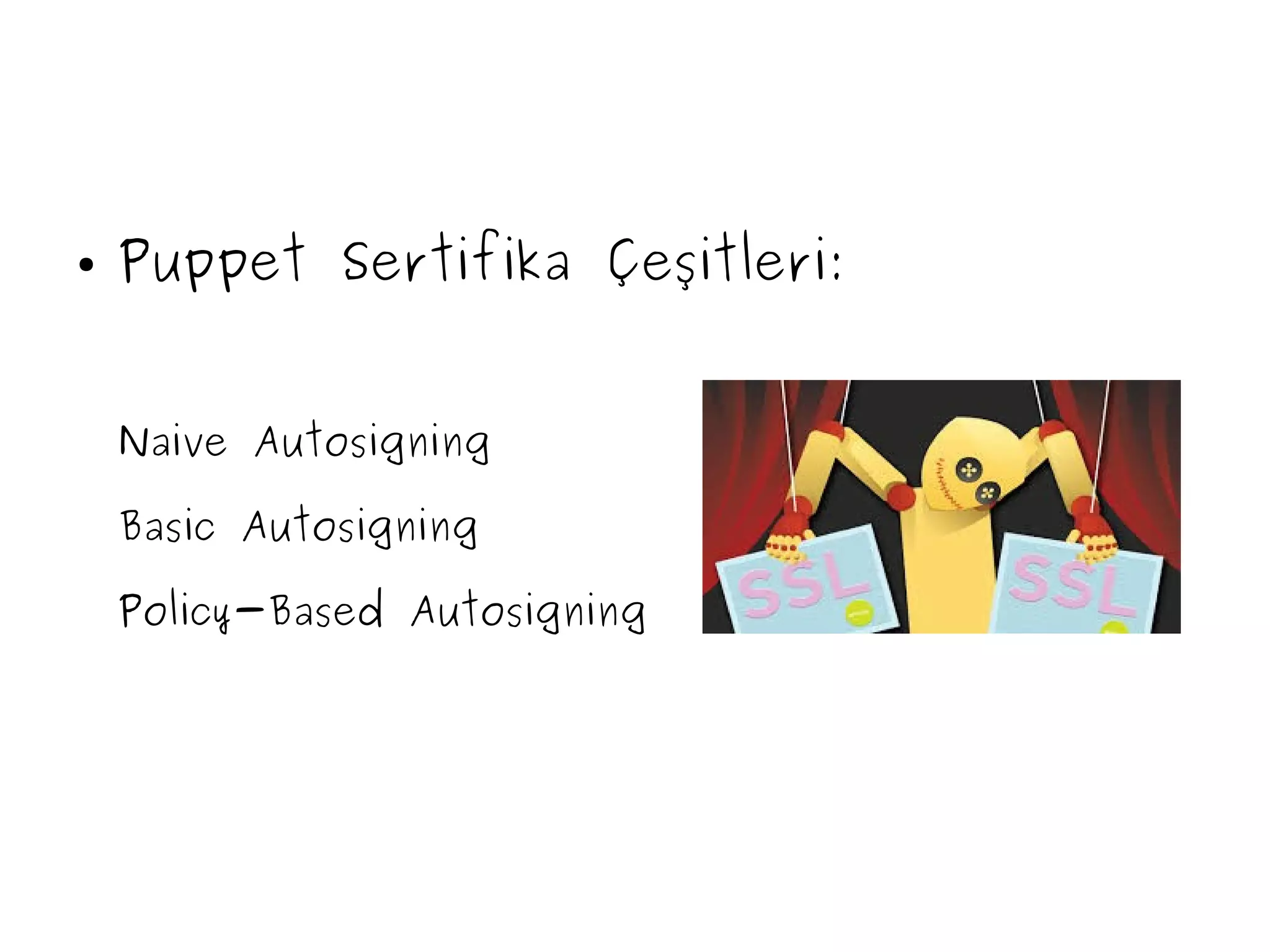 Puppet Sertifika Yönetimi | ODP