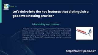 Understanding the Features of a Good Web Hosting Company | PPTX | Web ...