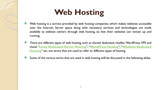 Web Hosting Terms Explained | PPT