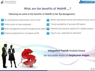 WebHR Presentation | PPT