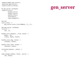 Introduction to Erlang/(Elixir) at a Webilea Hands-On Session | PPT