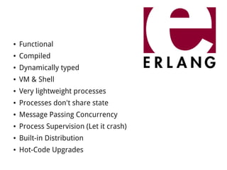 Introduction to Erlang/(Elixir) at a Webilea Hands-On Session | PPT