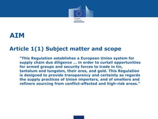 EU regulation: history, aim, due diligence | PPTX