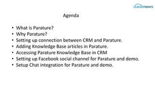 Service Module in CRM with Parature | PPTX