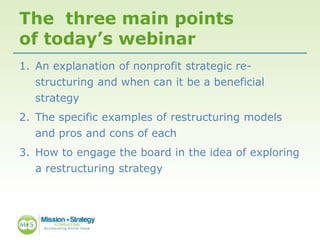 Introduction to Nonprofit Strategic Restructuring | PPTX