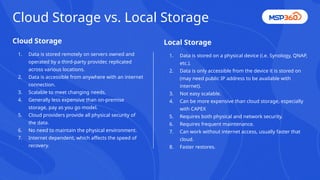 Storage 101: A Deep Dive into Cloud and Local Storage With MSP360 | PPTX