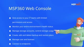 Getting Started with the MSP360 Platform | PPT