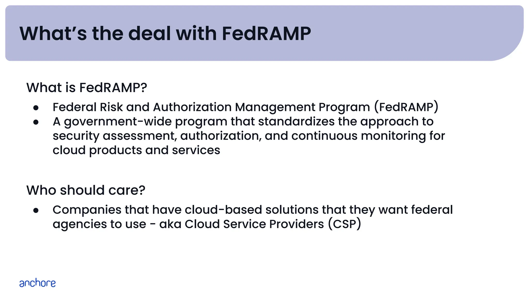 Accelerate FedRAMP Compliance on Amazon EKS with Anchore | PPT