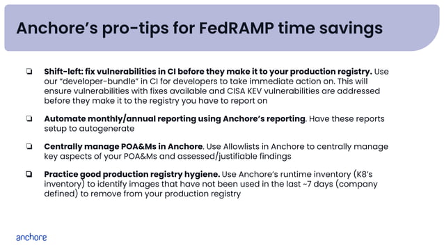 Accelerate FedRAMP Compliance on Amazon EKS with Anchore | PPT