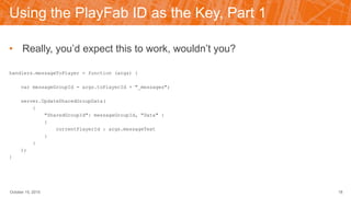 PlayFab Advanced Cloud Script | PPTX