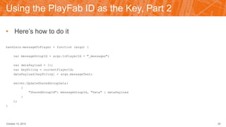 PlayFab Advanced Cloud Script | PPTX