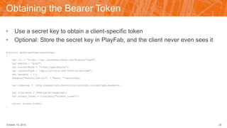 PlayFab Advanced Cloud Script | PPTX