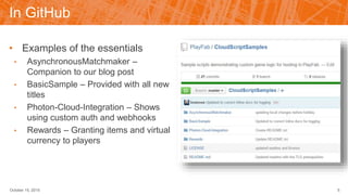 PlayFab Advanced Cloud Script | PPTX