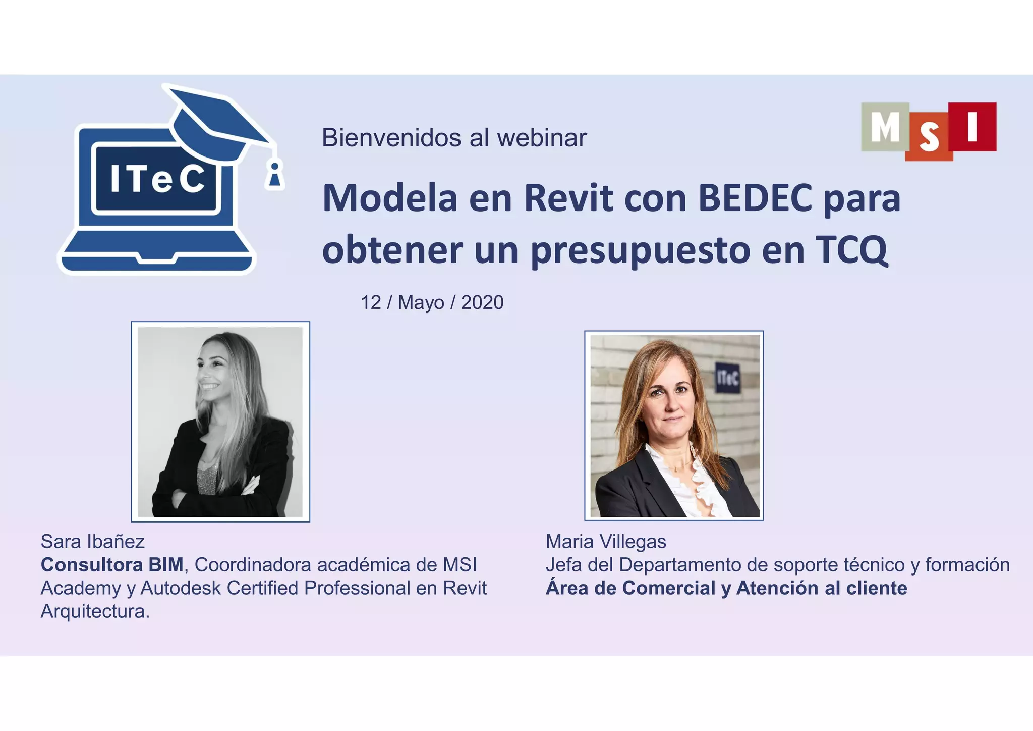 "Modela en Revit con BEDEC para obtener un presupuesto en TCQ" (2ª ...