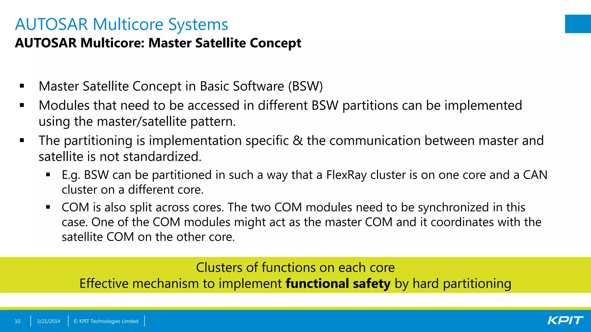 Webinar presentation on AUTOSAR Multicore Systems | PDF