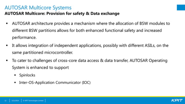 Webinar Presentation On Autosar Multicore Systems Pdf Cloud Computing Internet