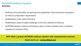 Webinar presentation on AUTOSAR Multicore Systems | PDF | Cloud Computing | Internet