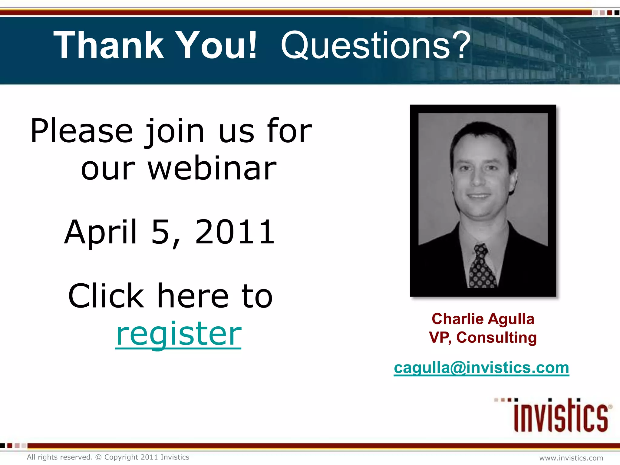 Best practices for inventory optimization - a webinar offered by ...
