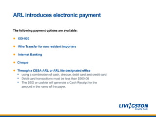 The CBSA Accounts Receivable Ledger System (ARL) - Are you Ready? | PPTX