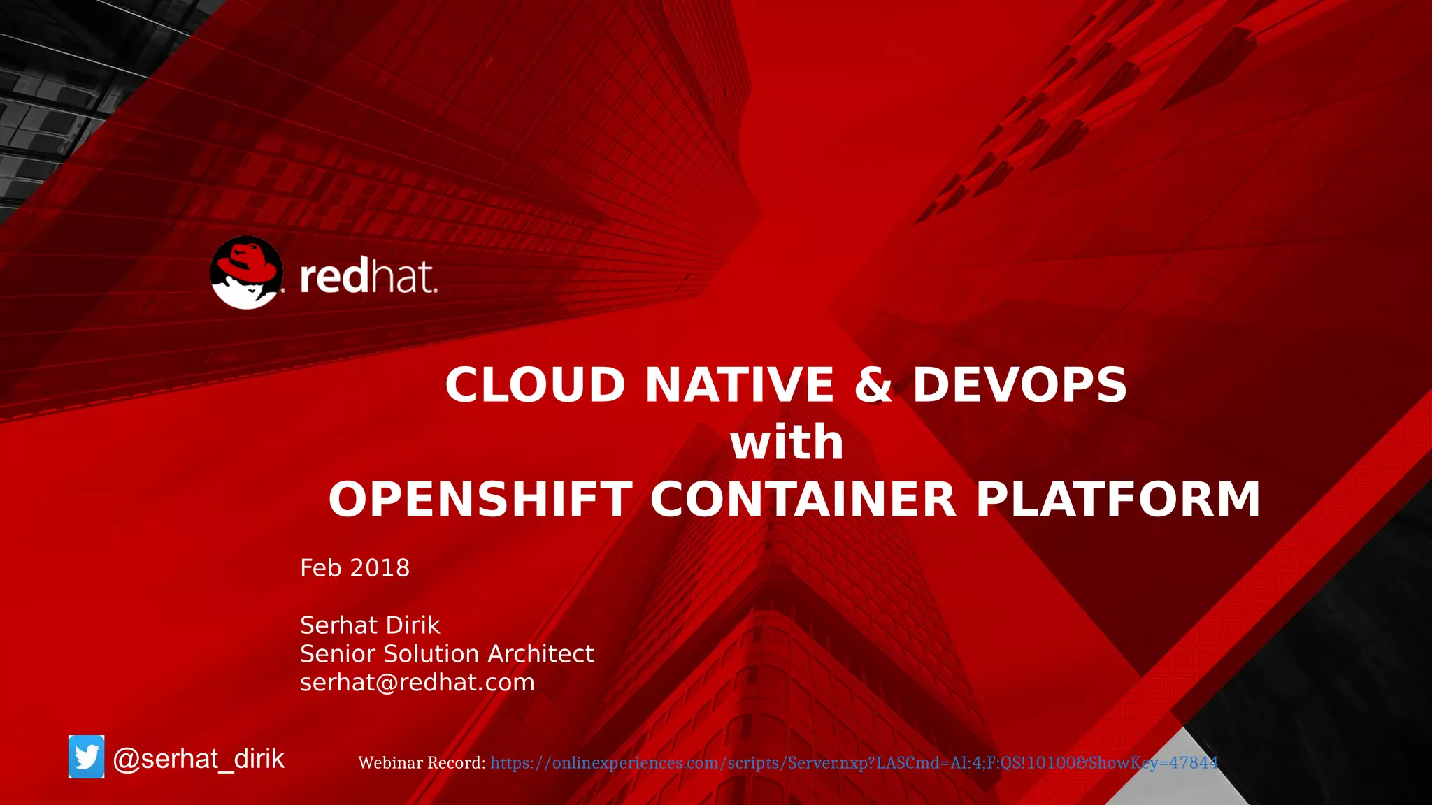 Cloud Native Applications on OpenShift | PDF