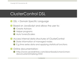 Slides: Introducing the new ClusterControl 1.2.10 for MySQL, MongoDB and Postgres | PPT