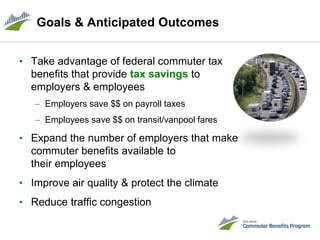 Bay Area Commuter Benefits Program Webinar | PPTX | Government Support ...