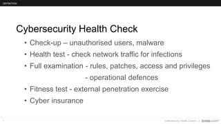 Cybersecurity Health Checks: Safeguarding Your Organisation | PPT