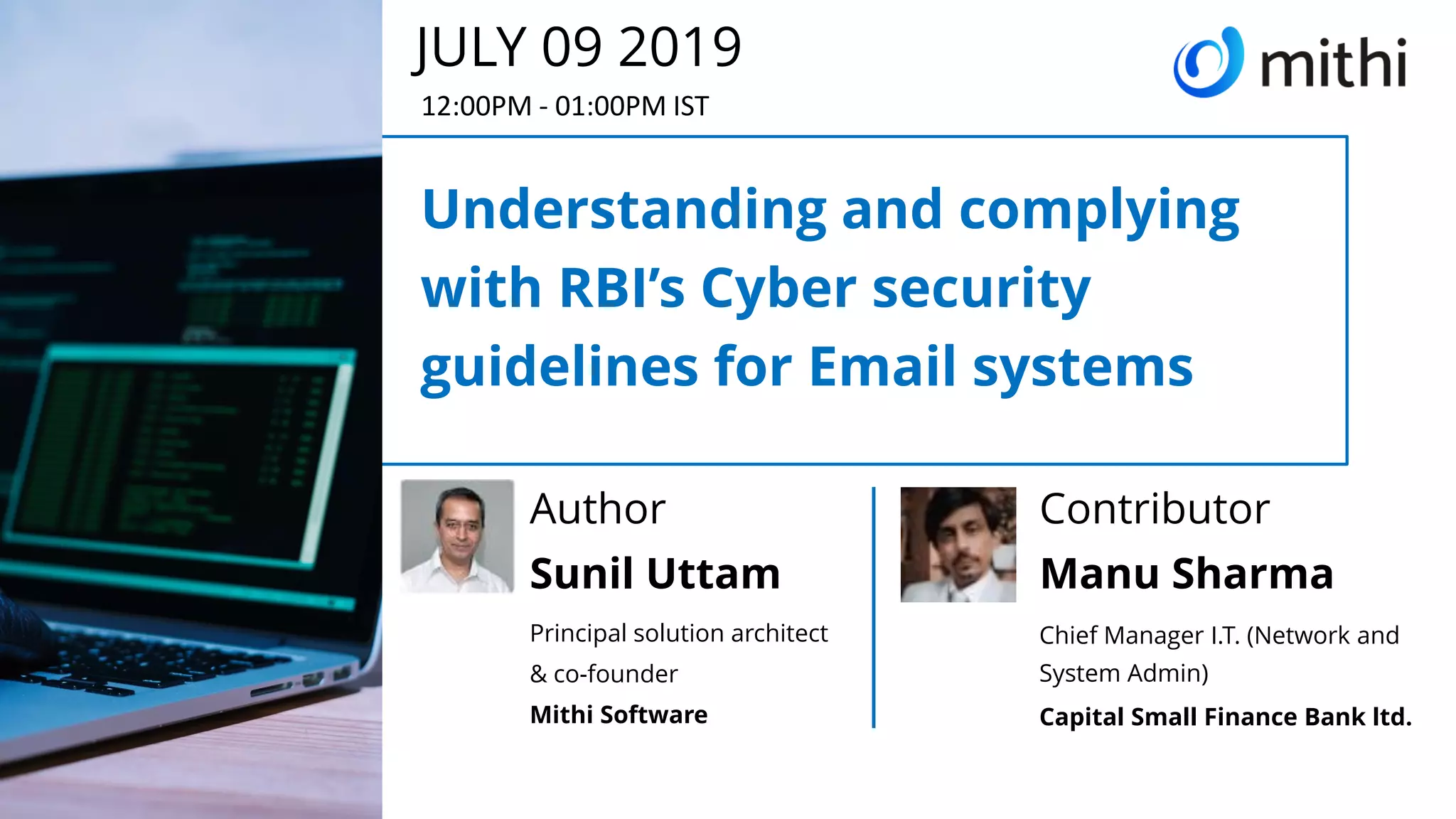 Understanding and complying with RBI’s Cyber security guidelines for Email systems | PDF