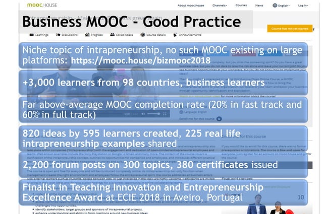 MOOC Design: MOOCs for the world of business | PPT
