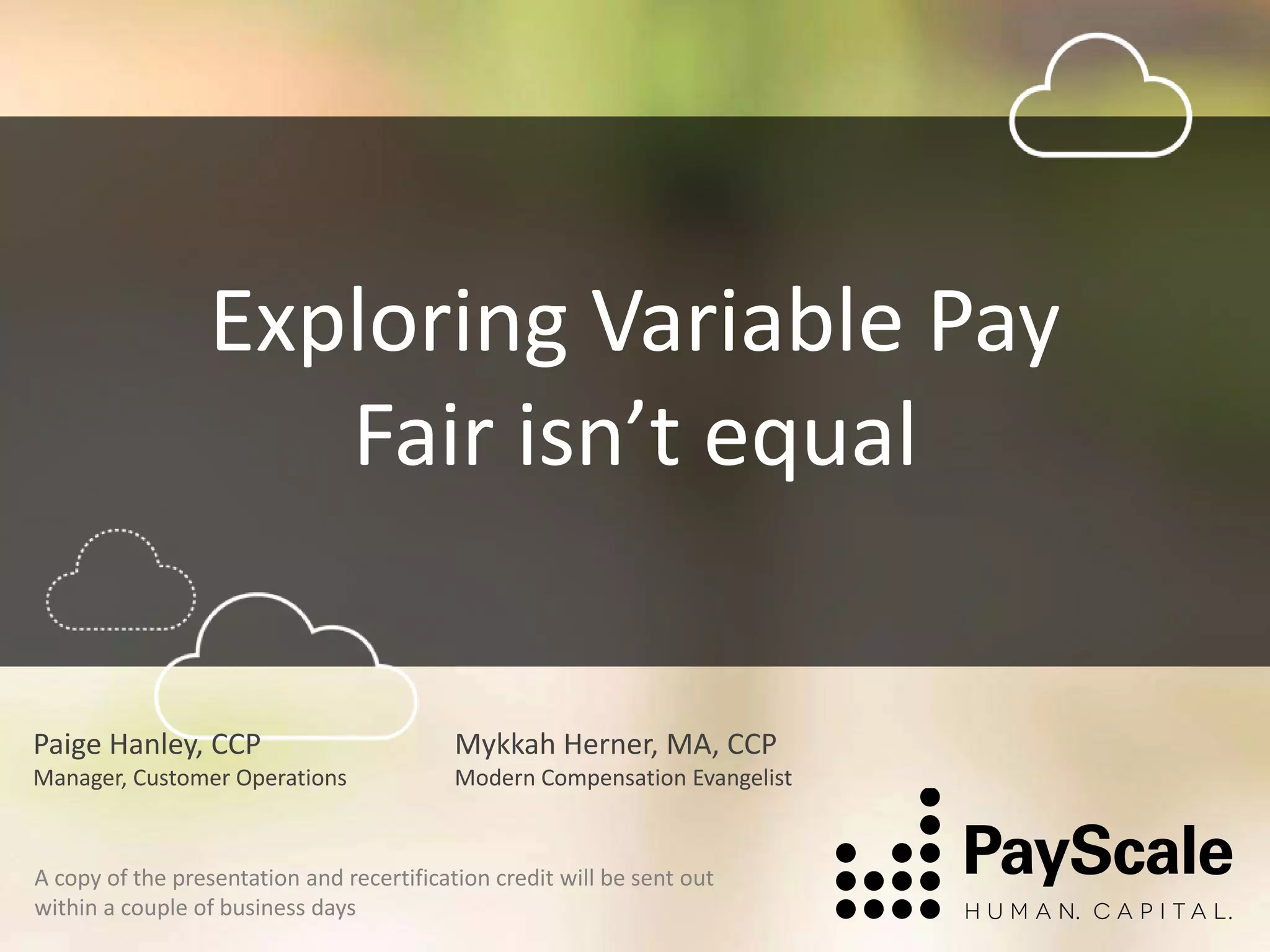 Webinar-Exploring Variable Pay | PPTX